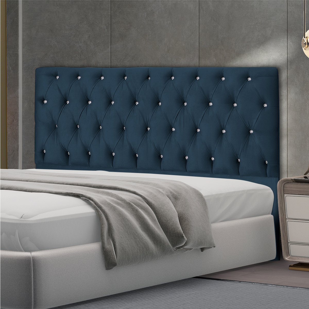 Cabeceira Perola Cama Box 120cm Corino Capitone- Aliw Decor: Corino ...