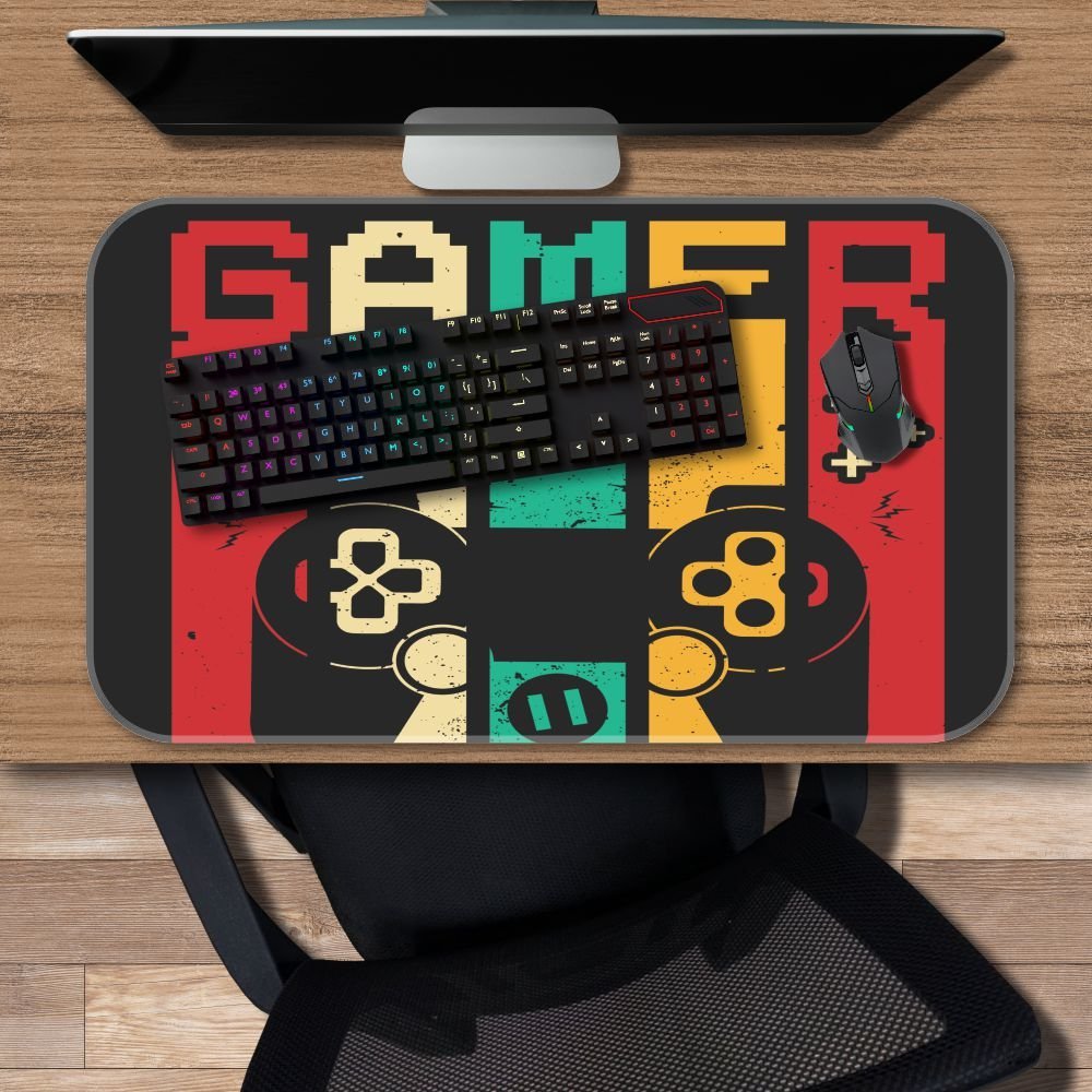 Mouse Pad Gamer Antiderrapante Gamer Colorido - 40x68cm | MadeiraMadeira