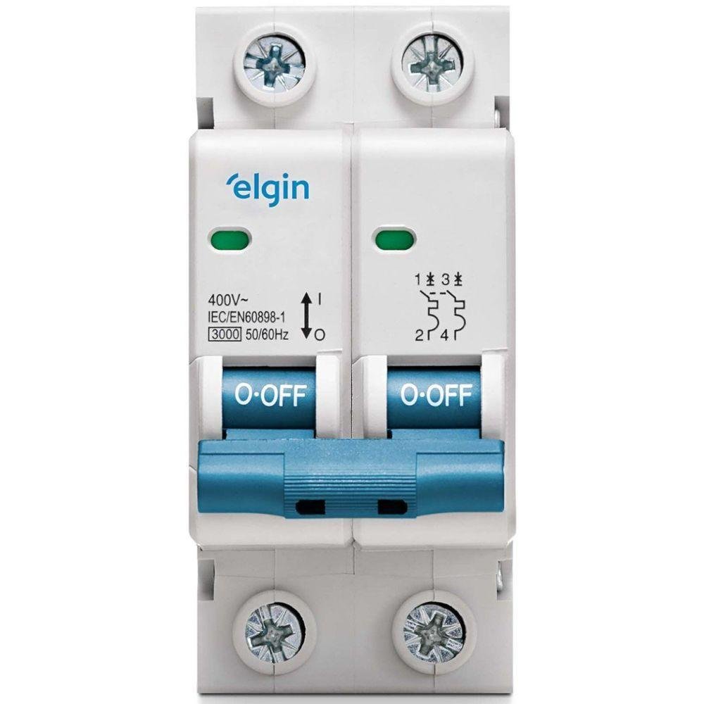 Disjuntor Termomagnético Bipolar Elgin 2 Polos 50a | MadeiraMadeira