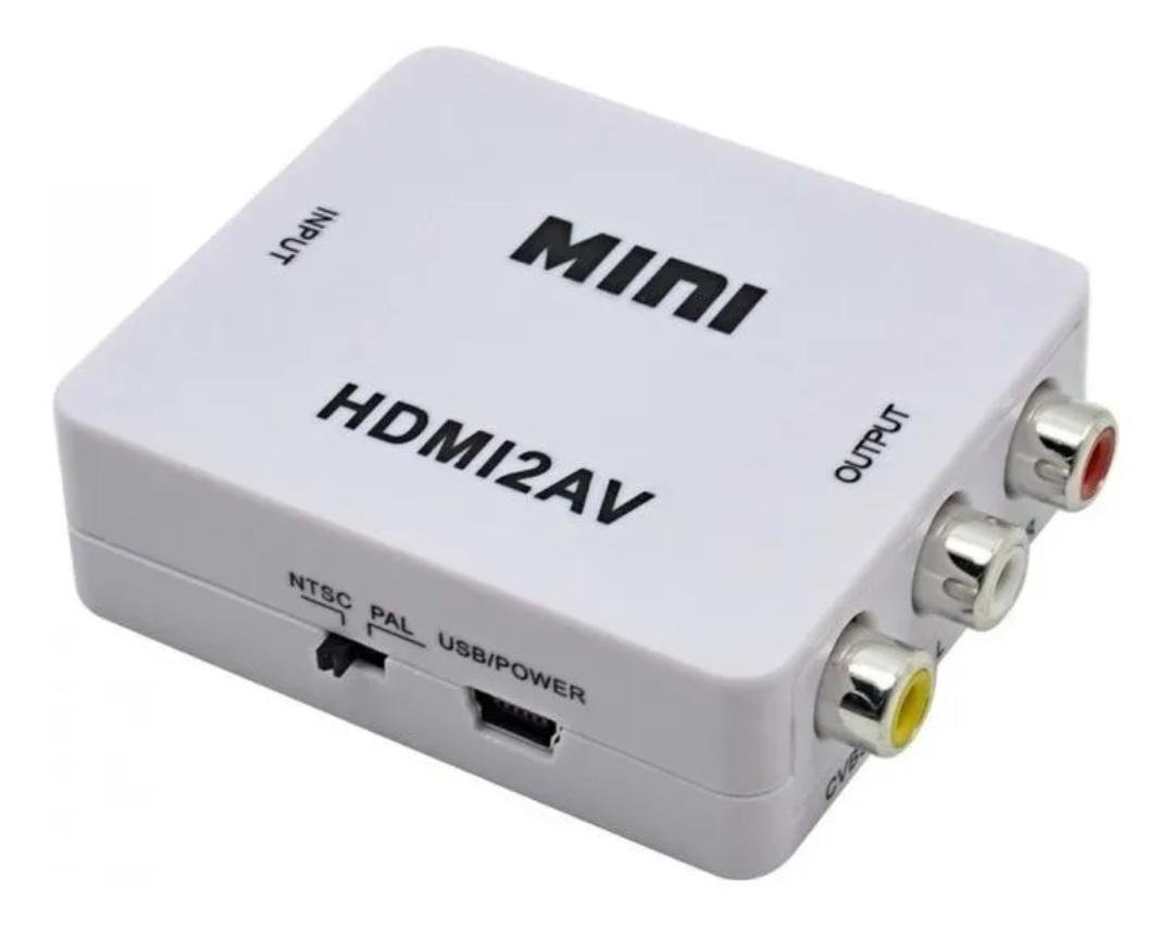 Mini Conversor De Video Hdmi2Av 1080P | MadeiraMadeira