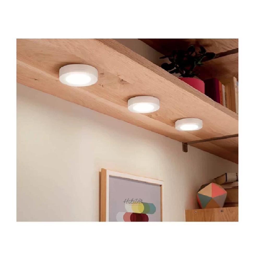 Spot Luminaria Cabinet 2w Led Redonda Embutir Ou Sobrepor Cor:4100k ...
