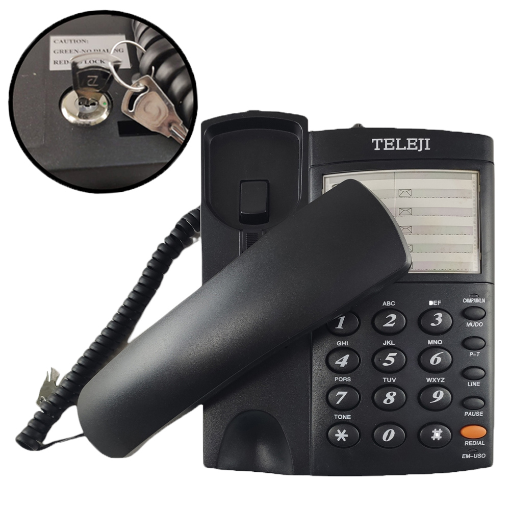 Telefone Fixo Mesa Chave de Bloqueio Chamada Suporte Base Parede ...