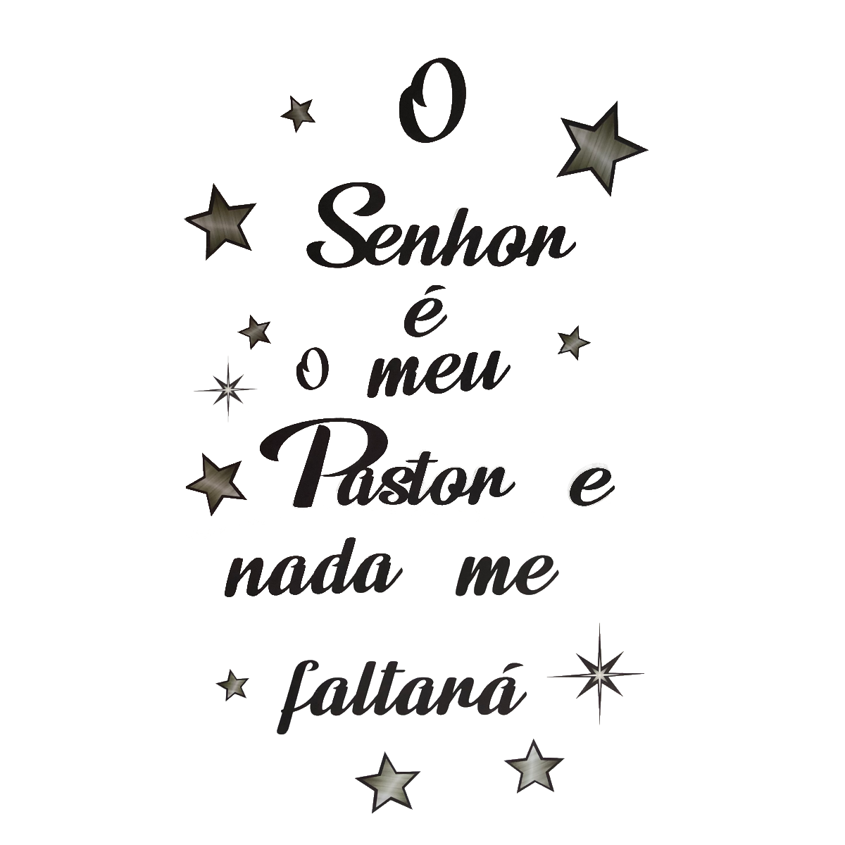 Adesivo Decorativo Evangélico Salmo 23 o Senhor É Meu Pastor e Nada Me ...