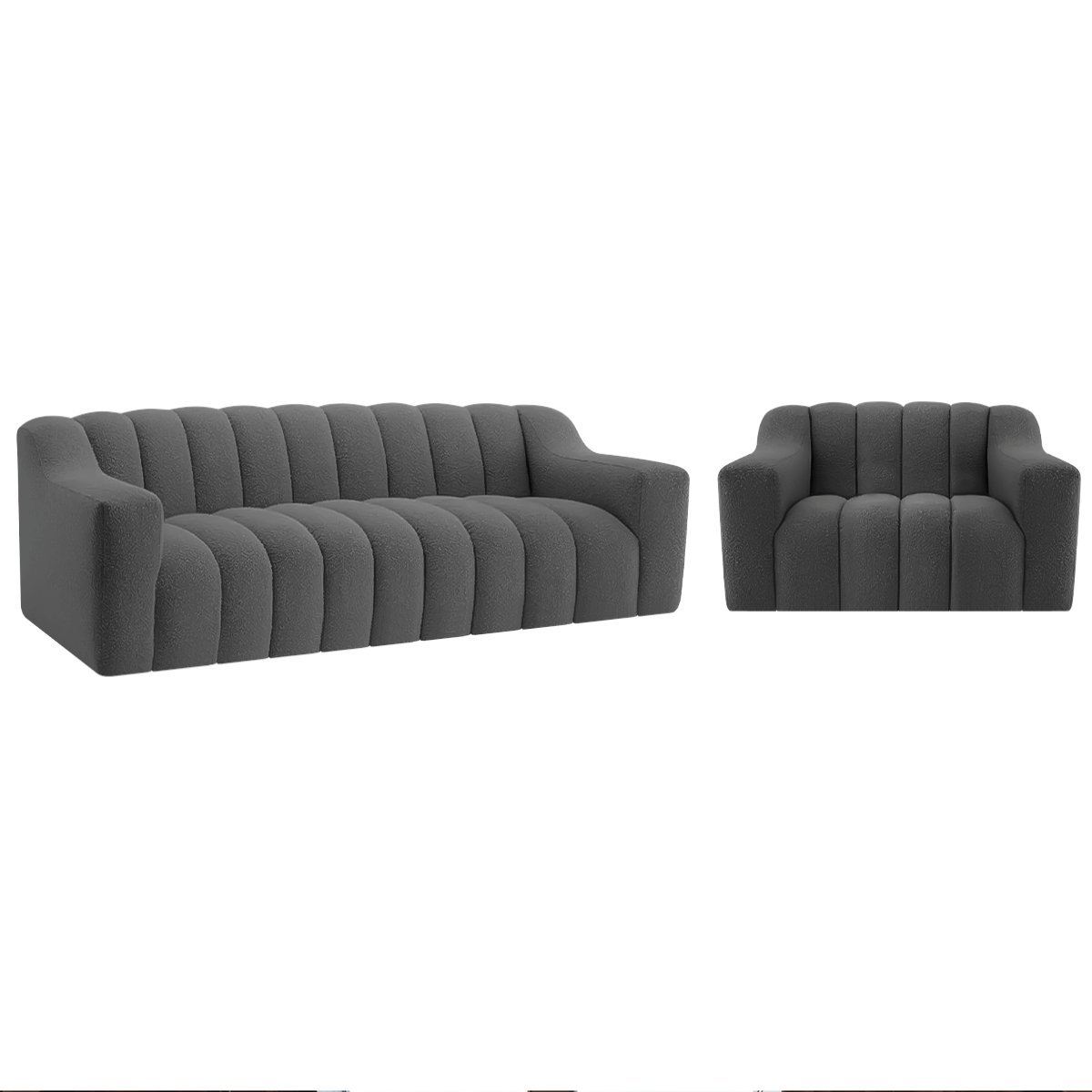 Kit 1 Sofá 150cm 2 Poltrona Luxo Recepção Sala Elegance Linho ...