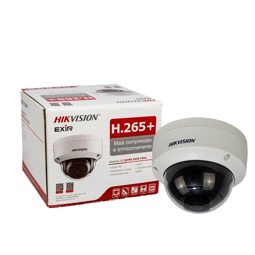 Câmera de Rede Ip Dome 2mp Poe Wdr Hikivision Lente 2,8mm Hikvision Ds-2cd2121g0-is | MadeiraMadeira