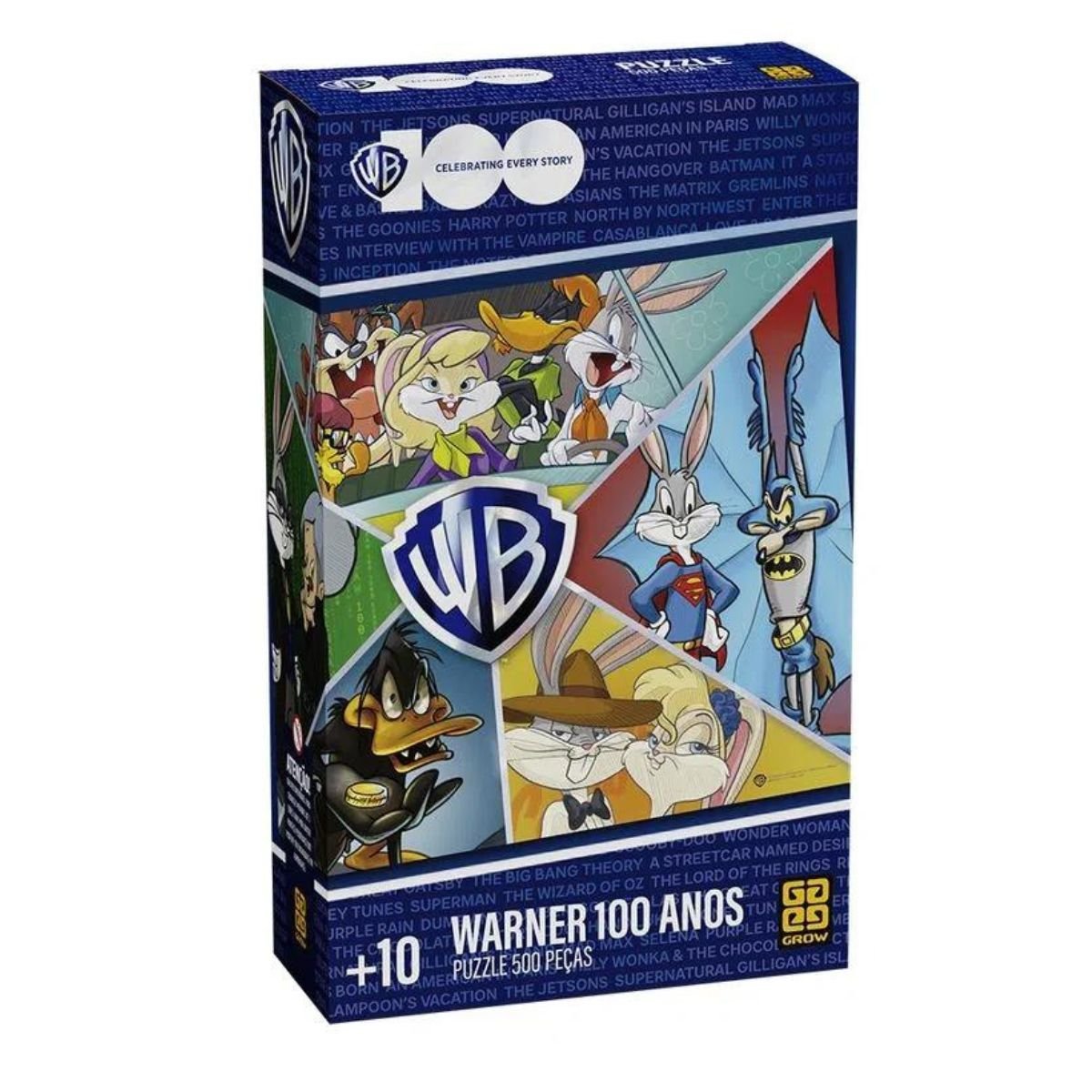 Quebra Cabeça 100 Anos Warner 500 Peças Grow | MadeiraMadeira