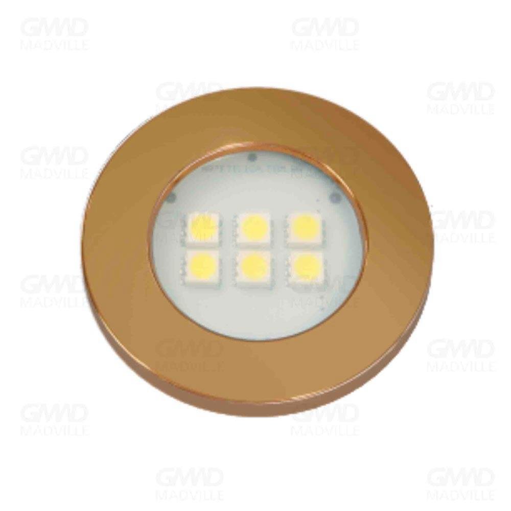 Luminária Circular 6 Leds Br Quente 3000k Latão - Nuze | MadeiraMadeira