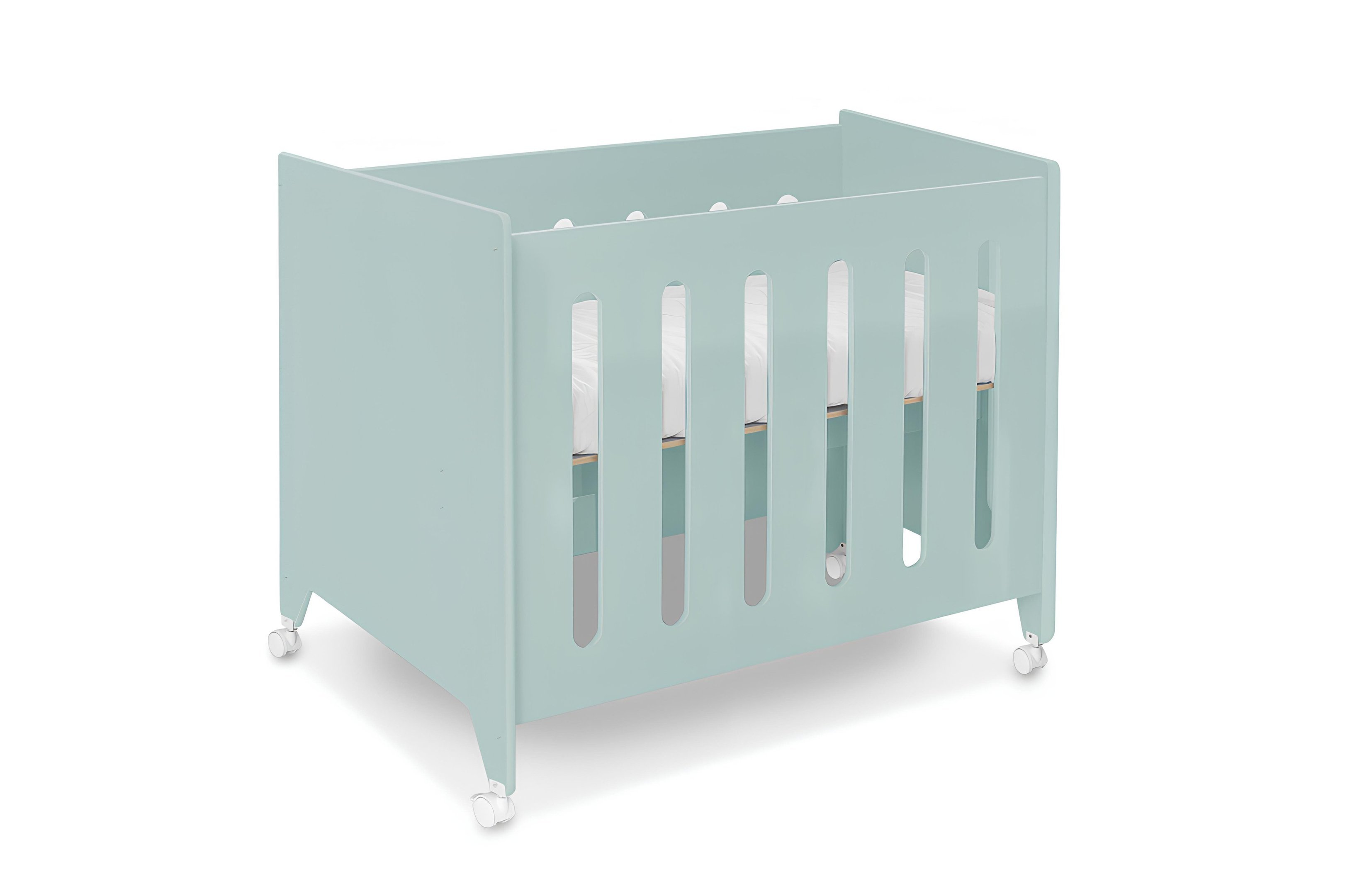 Berço Moises Encanto 02 em 01 Com Rodas e Colchão Menta | MadeiraMadeira