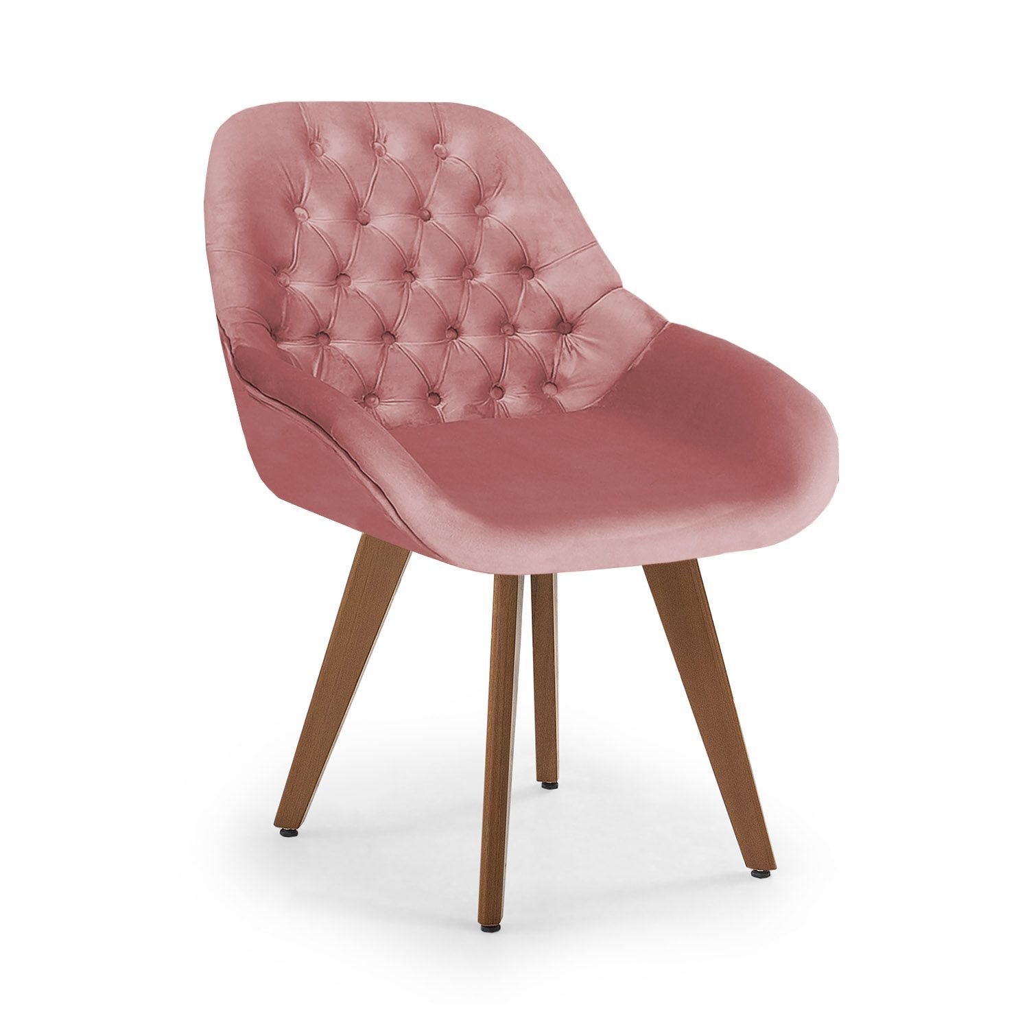 Poltrona Base Fixa Pé Madeira Capitonê Pandora | MadeiraMadeira