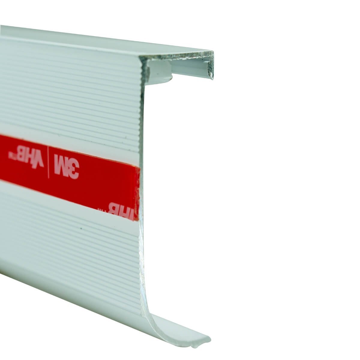 Rodapé Invertido Curvo Lete Autocolante em Aluminio com Aba para LED ...