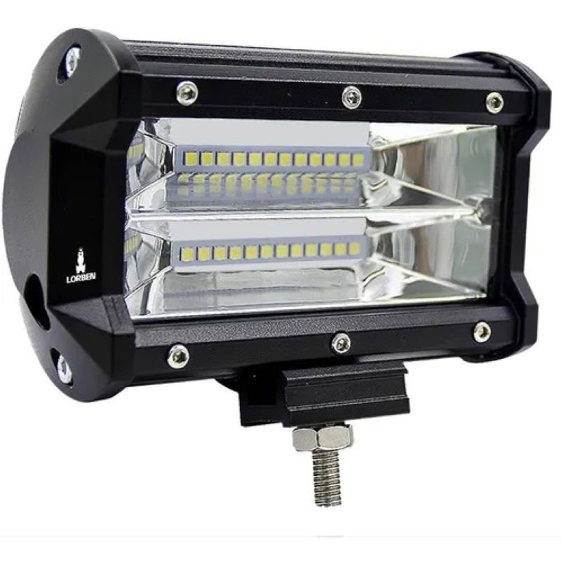 Farol Milha Retangular Led 72w Off Road Trilha 4x4 Lorben | MadeiraMadeira