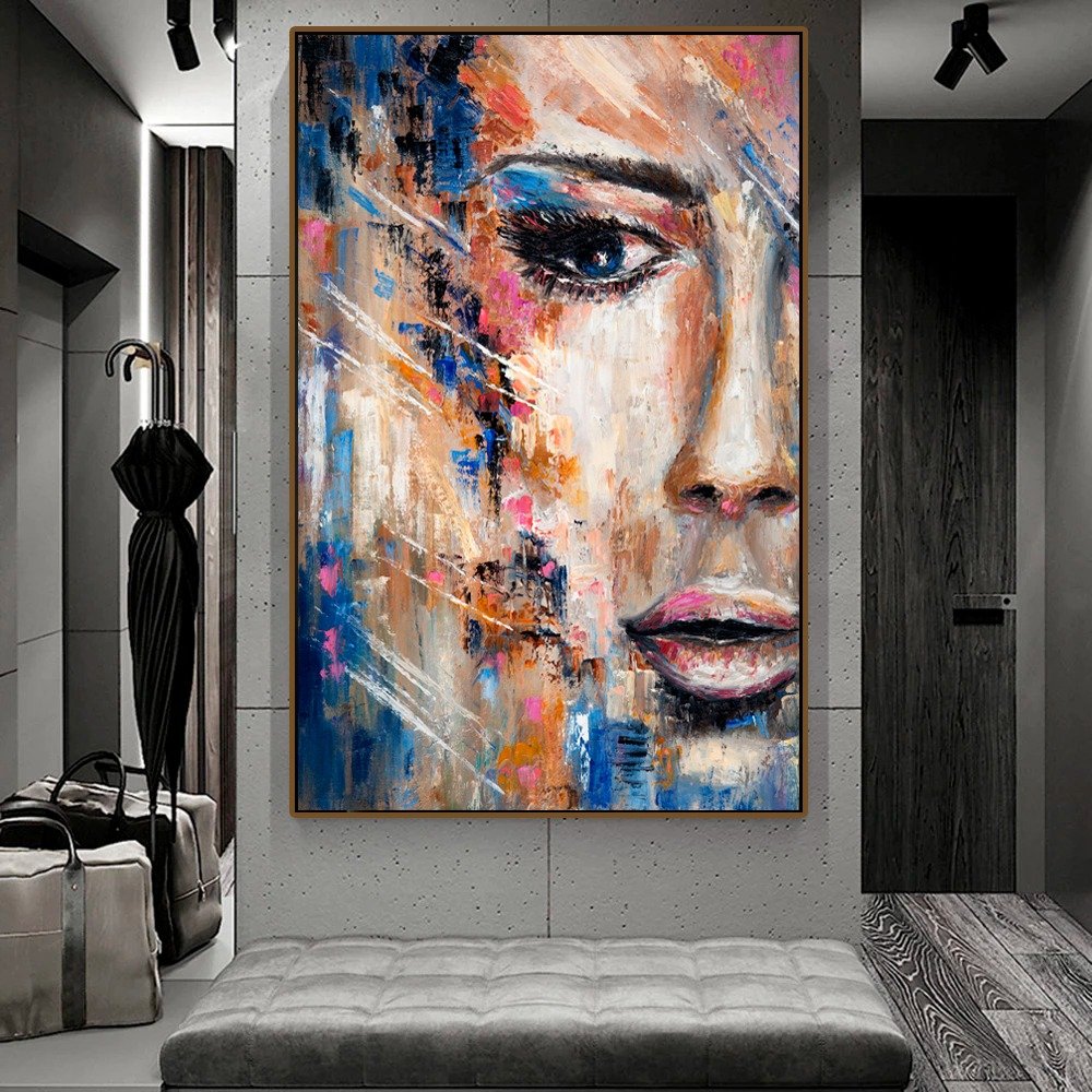 Jogo de Quadros Decorativos Uno Molduras Marília Mulher Arte Abstrata ...