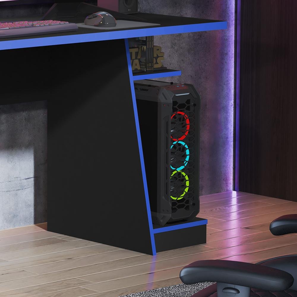 Mesa Para Computador / Gamer Xp Black Azul - Jm3 Móveis | MadeiraMadeira