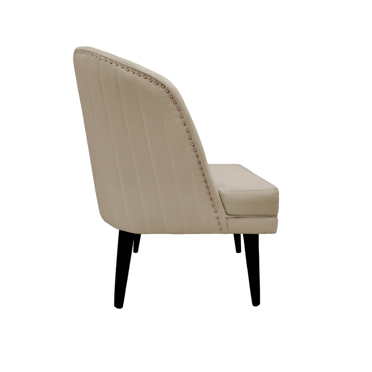 Poltrona Decorativa Adele Suede Bege Rosado - Dominic Decor ...