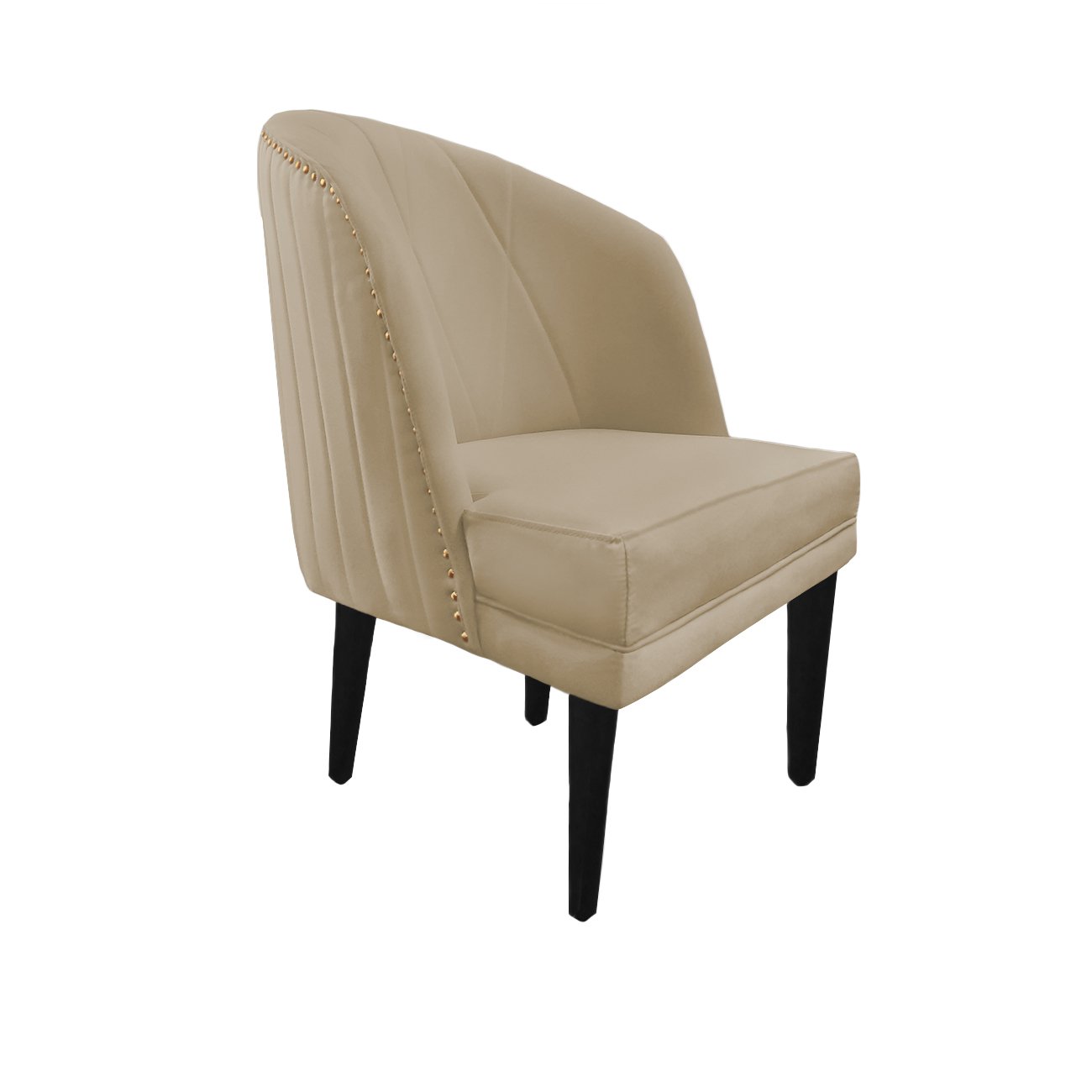 Poltrona Decorativa Adele Suede Bege Rosado - Dominic Decor ...