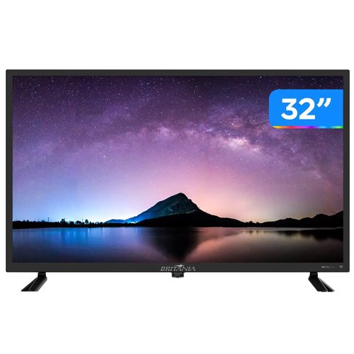 TV Led Britânia 32" BTV32D10N5SKH Smart/WI-FI/HD/Hdmi/Usb | MadeiraMadeira