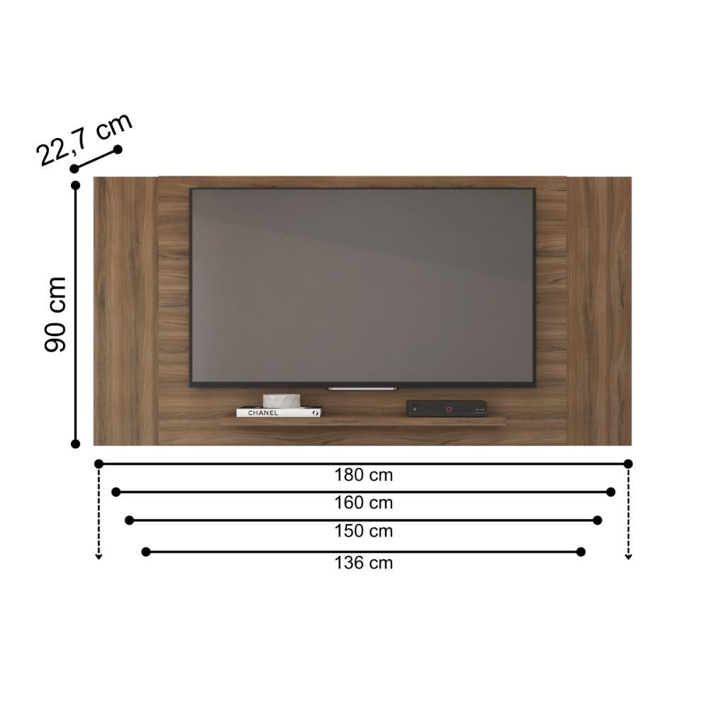 Painel para Tvs 55 Polegadas Extensível Toluca Nogueira | MadeiraMadeira