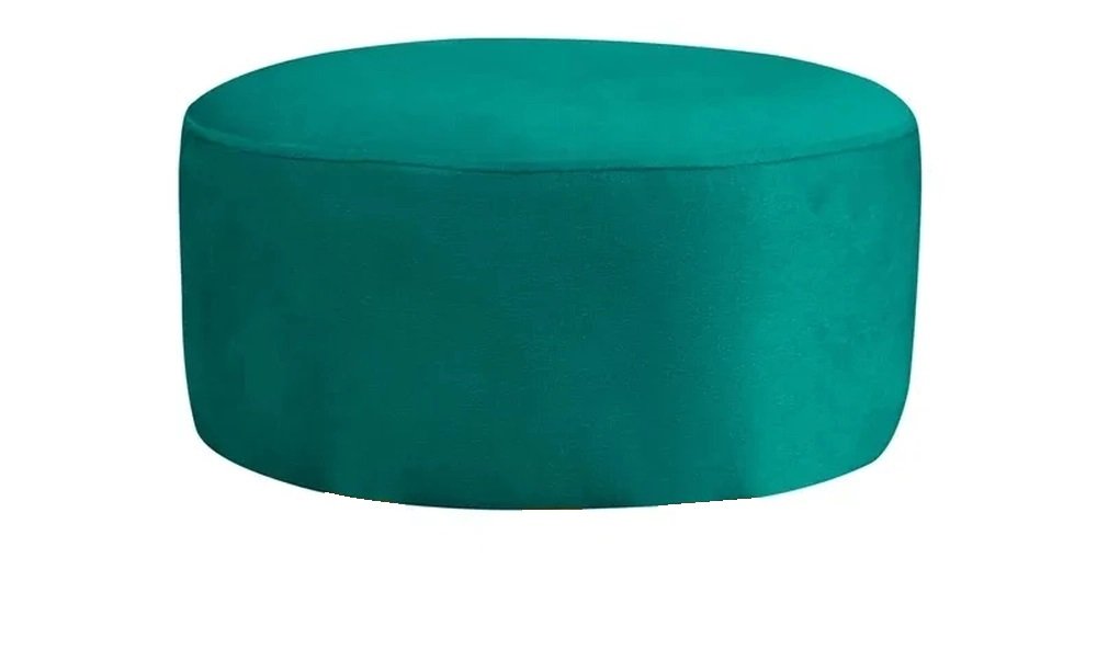 Puff Luxo Decorativo Redondo Polliw Veludo Azul Turquesa - Papaléguas ...