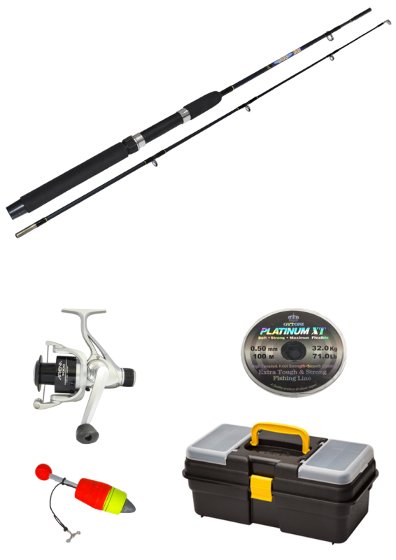 Kit Pesca - Vara Mol. Marine Caixa Linha e Boia | MadeiraMadeira