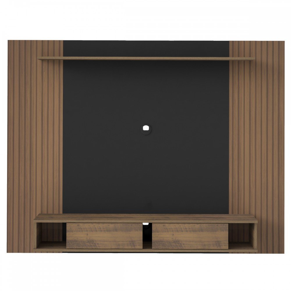 Painel para Tv até 75 Polegadas Nevada 2 Portas Pinho Ripado/preto - Artely Móveis | MadeiraMadeira