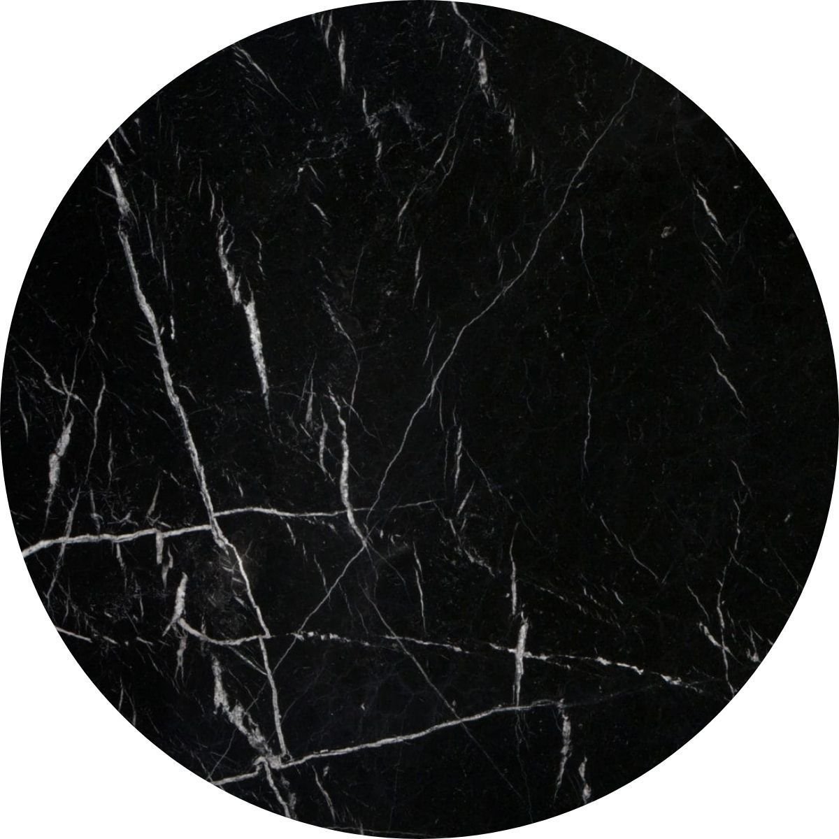 Tampo de Mármore Redondo 0,70m:nero Marquina | MadeiraMadeira