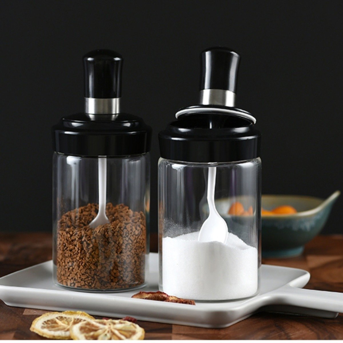 Kit 3 Porta Tempero com Colher Condimento Sal Açucar Facilite ...