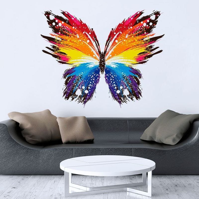 Adesivo de Parede Borboleta Colorida | MadeiraMadeira