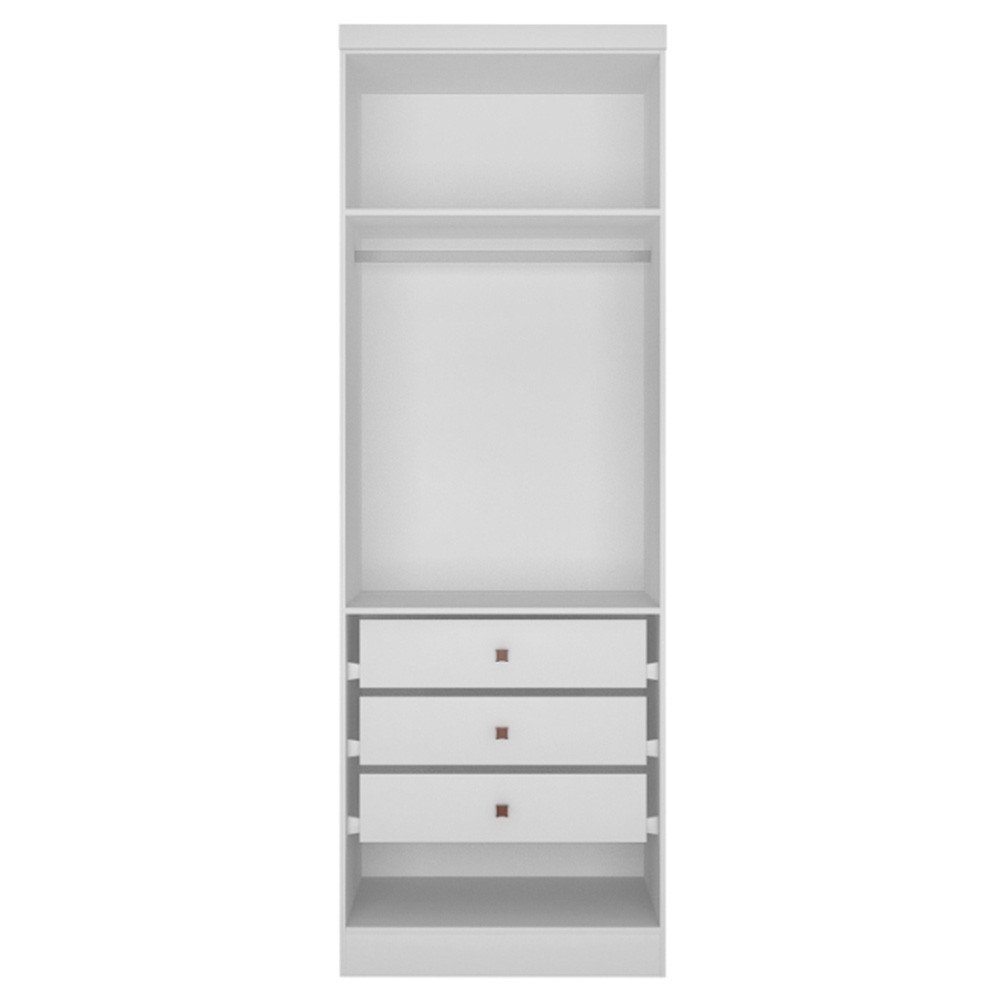 Modulo de Casal Safira para Guarda-Roupa com 2 Portas e 3 Gavetas Novo ...