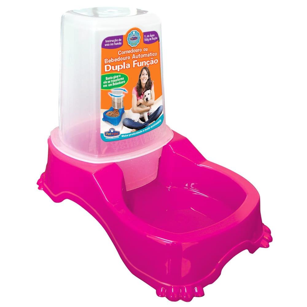 Comedouro ou Bebedouro Automático Dupla Função Cães E Gatos Rosa - Pet ...