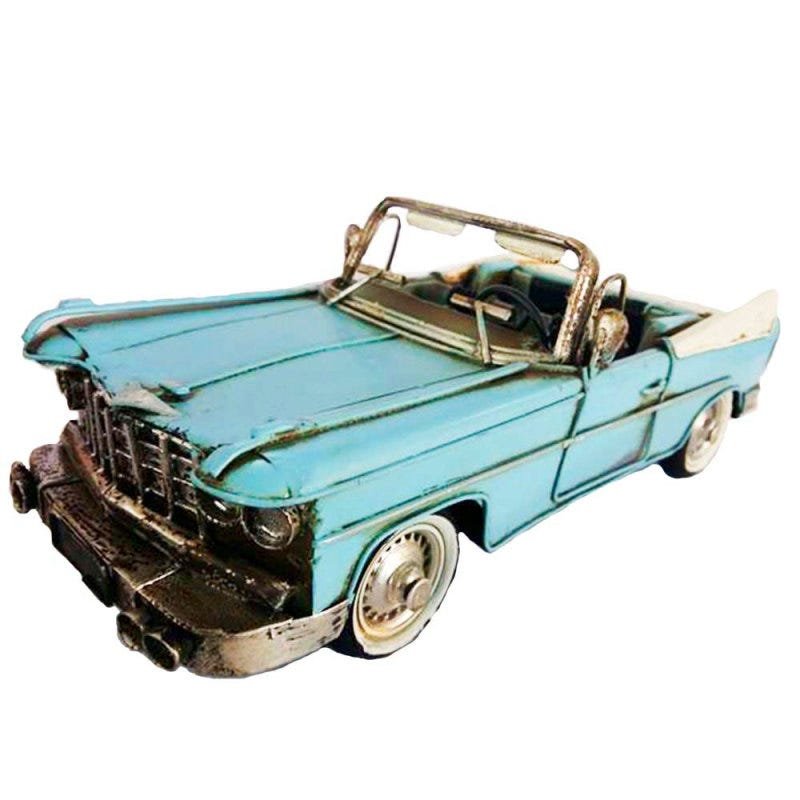 Miniatura Decorativa Carro Em Metal Conversível Azul Retrô | MadeiraMadeira
