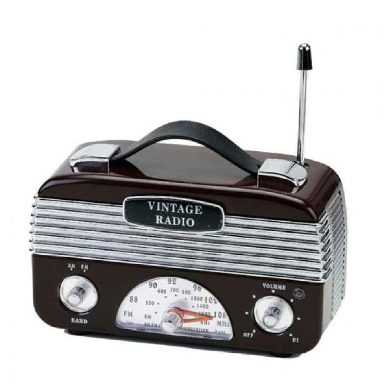Rádio Vintage Moderno Am/Fm Marrom | MadeiraMadeira