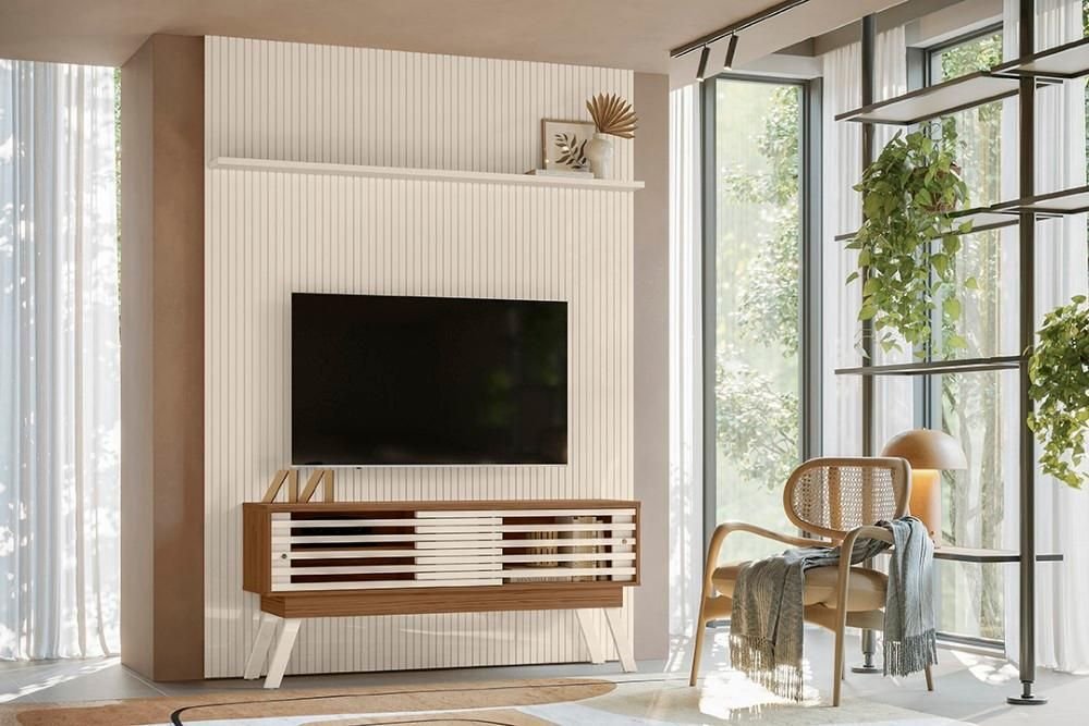 Painel Frizz New Premium para Tv de até 65 Polegadas - Naturale /off ...