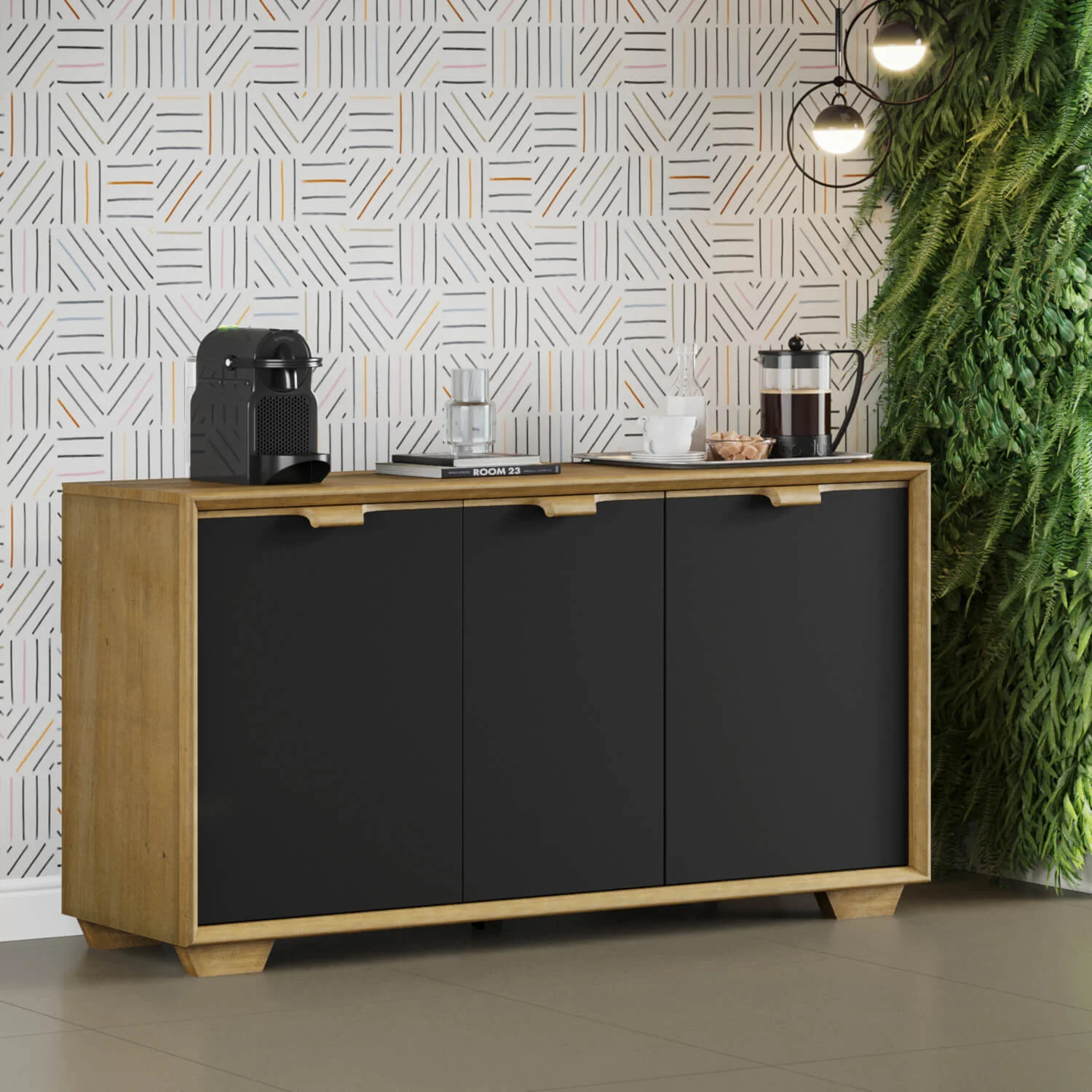 Buffet de Madeira 3 Portas Forge | MadeiraMadeira