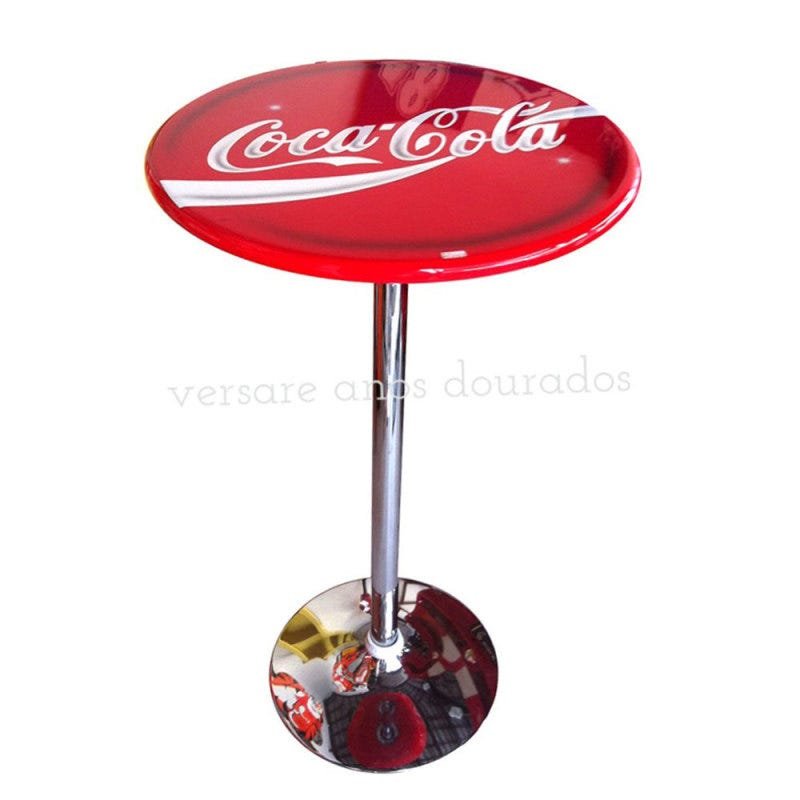Mesa Bistrô Redonda Coca Cola Alta | MadeiraMadeira