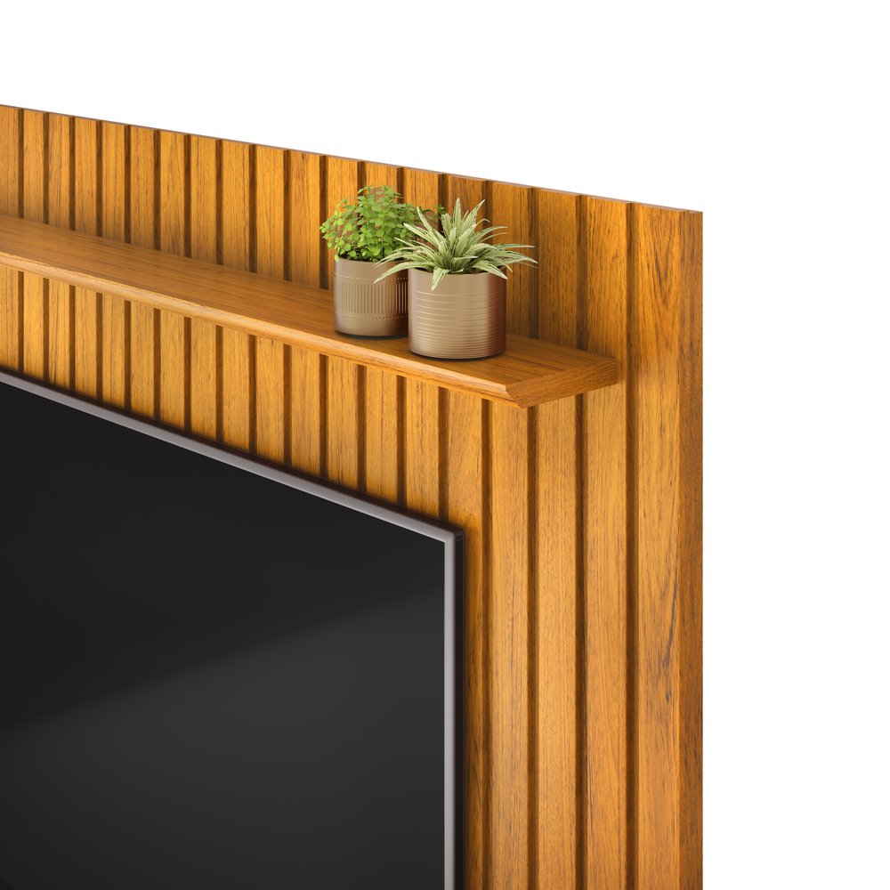 Painel para Tv até 70 Polegadas Ripado Dj Móveis Luca 180 Cedro Bali ...