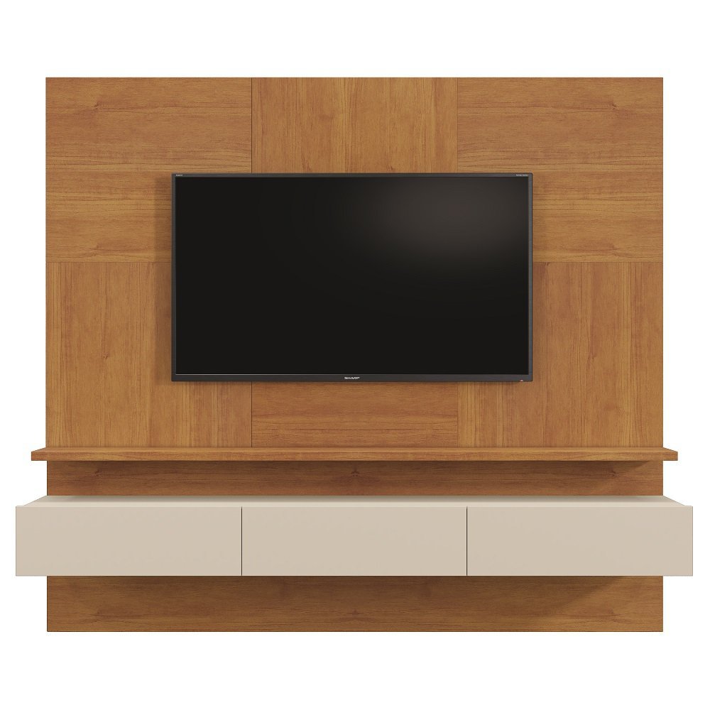 Painel Italia C/Nicho 3 Portas Mavaular Naturalle/Off White ...