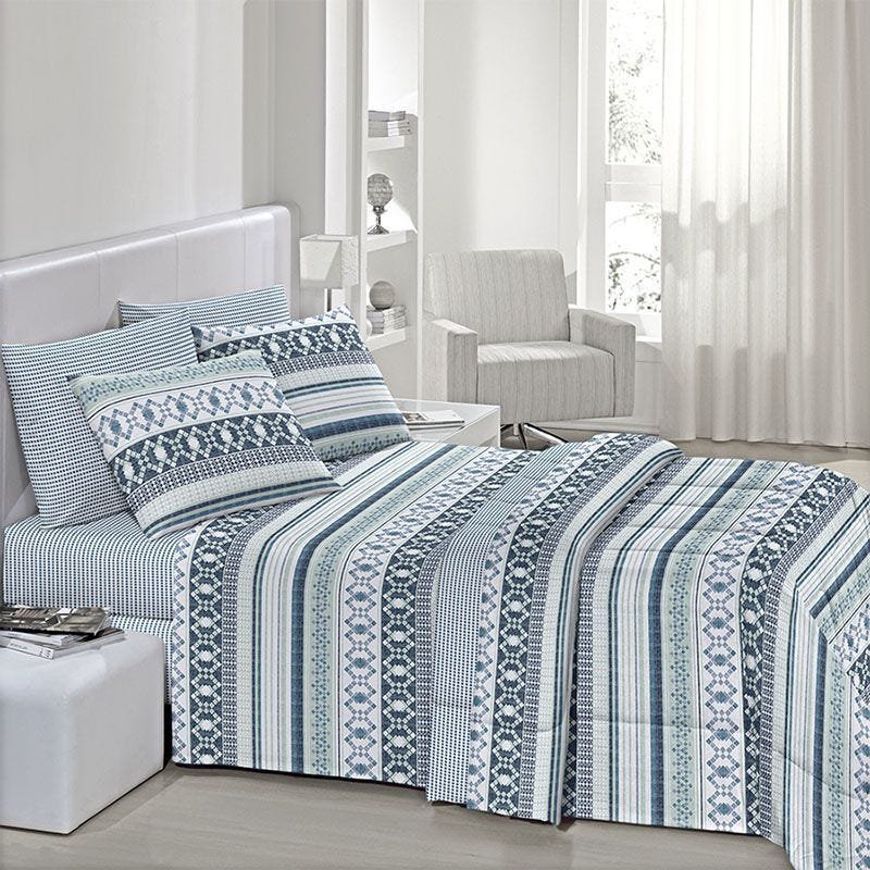 Edredom - Solteiro - Dupla Face - Fantasia - Yank - Misto - Santista ...