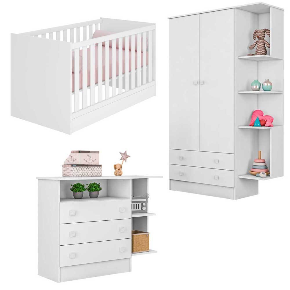 Jogo de Quarto Infantil Doce Sonho 1395 1344 1367 Branco Qmovi ...