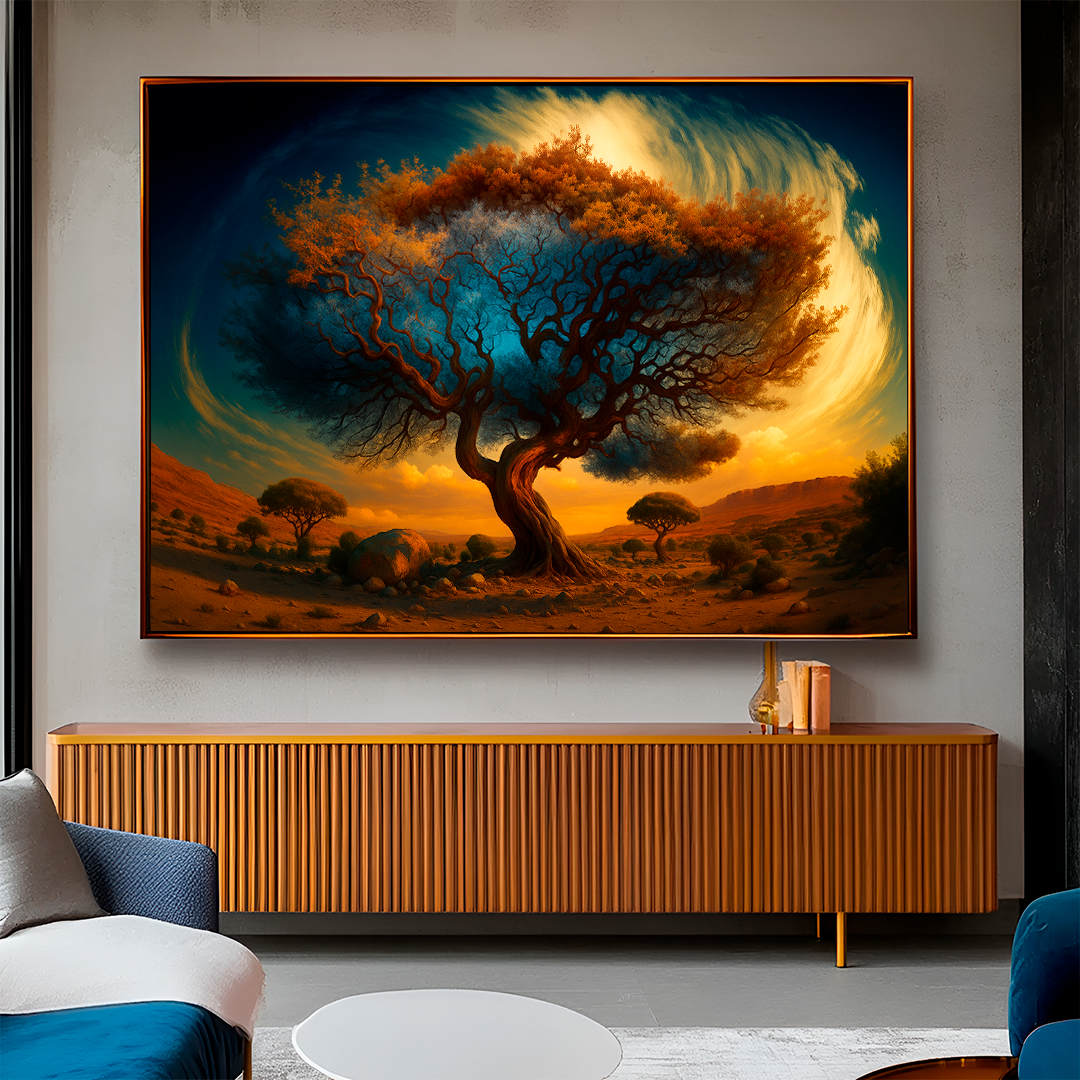 Quadro Decorativo Árvore no Deserto | MadeiraMadeira