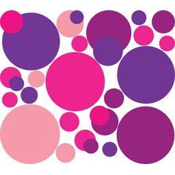 Adesivo de Parede Bolas Coloridas Rosa | MadeiraMadeira