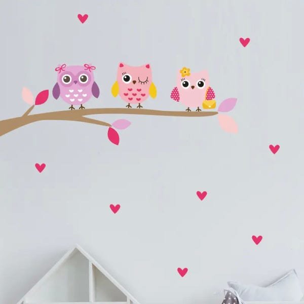 Adesivo de Parede Infantil Corujinhas no Galho | MadeiraMadeira