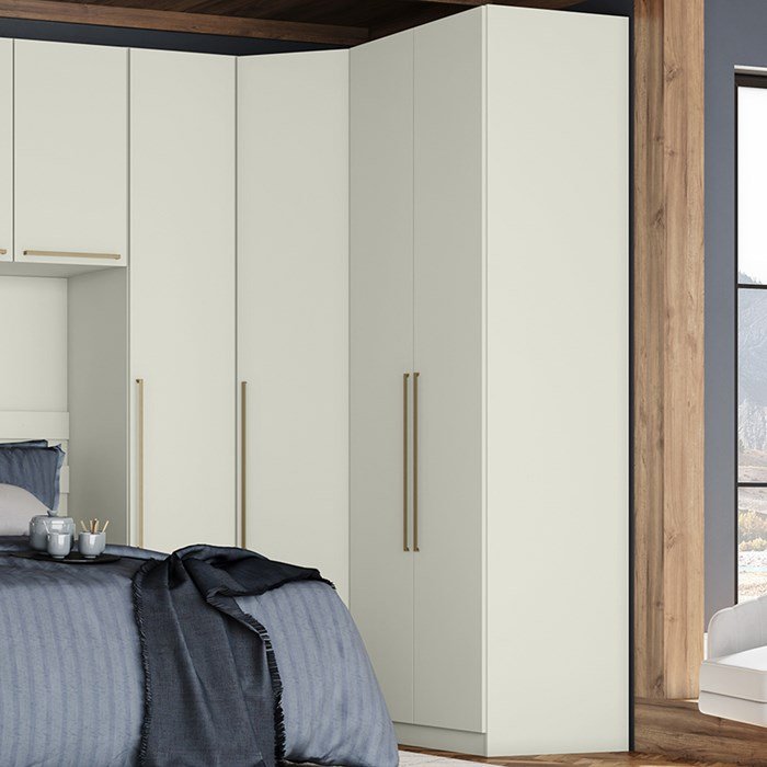 Guarda Roupa Modulado MDF 2 Portas 3 Gavetas Dileto Areia Henn ...