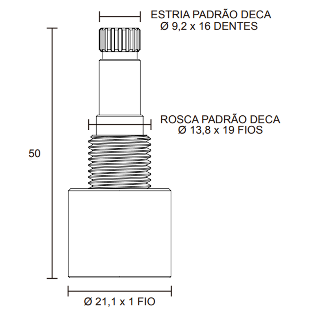 Conversor Celite para Deca Gaveta 1004G - 131102 - BLUKIT | MadeiraMadeira