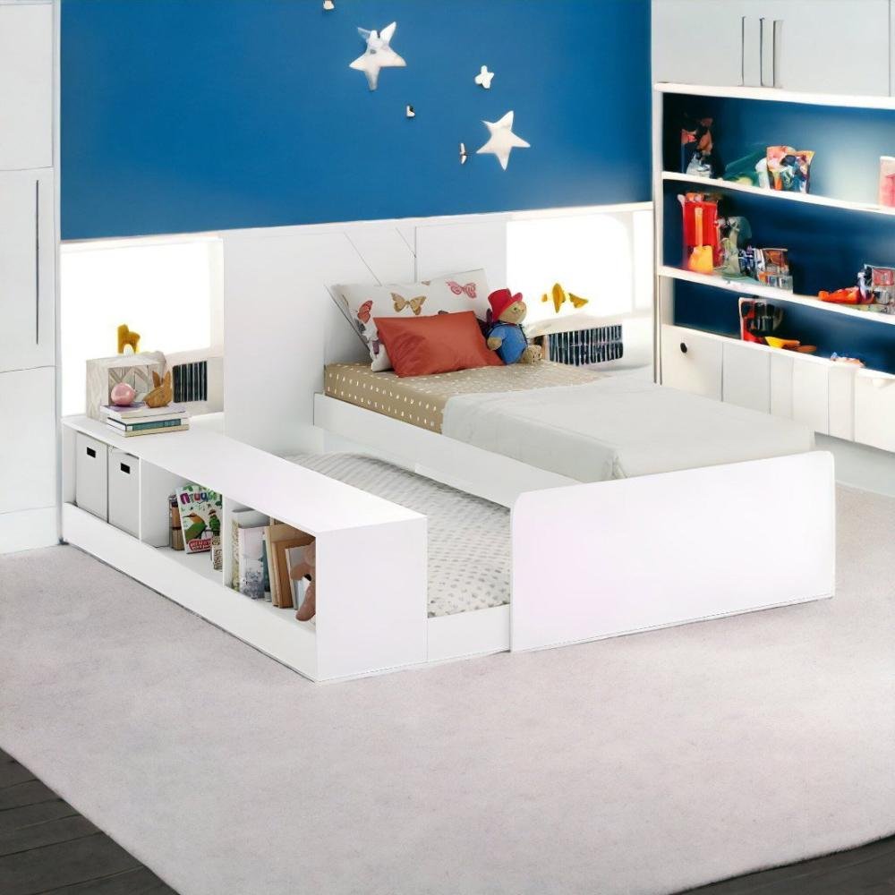 Cama Bibox Madri com Nichos e 02 Colchões Gabrielli | MadeiraMadeira