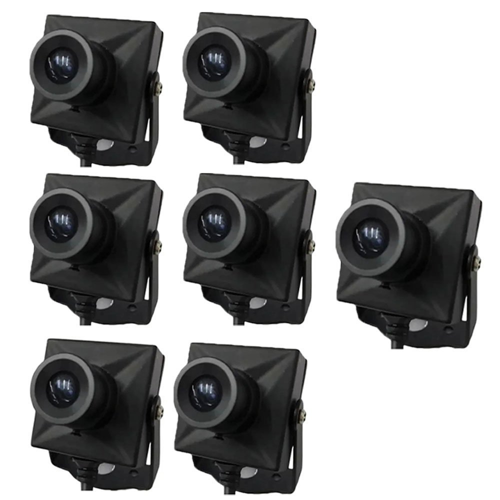 Mini Camera Kit 7 Uni Cmos Cctv Segurança Preto Branco Casa Segurança ...