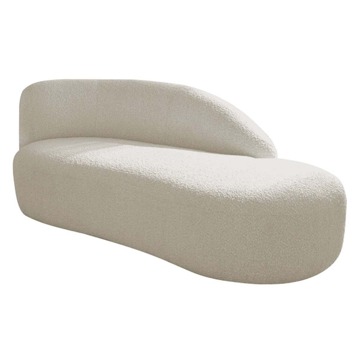 Divã Recamier Luna 140cm Lado Direito Bouclé - Doce Sonho Móveis Sala ...
