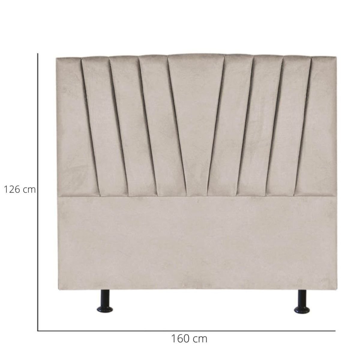 Cabeceira Cama Queen Box Estofada 160 cm Belgica Corino:Bege ...