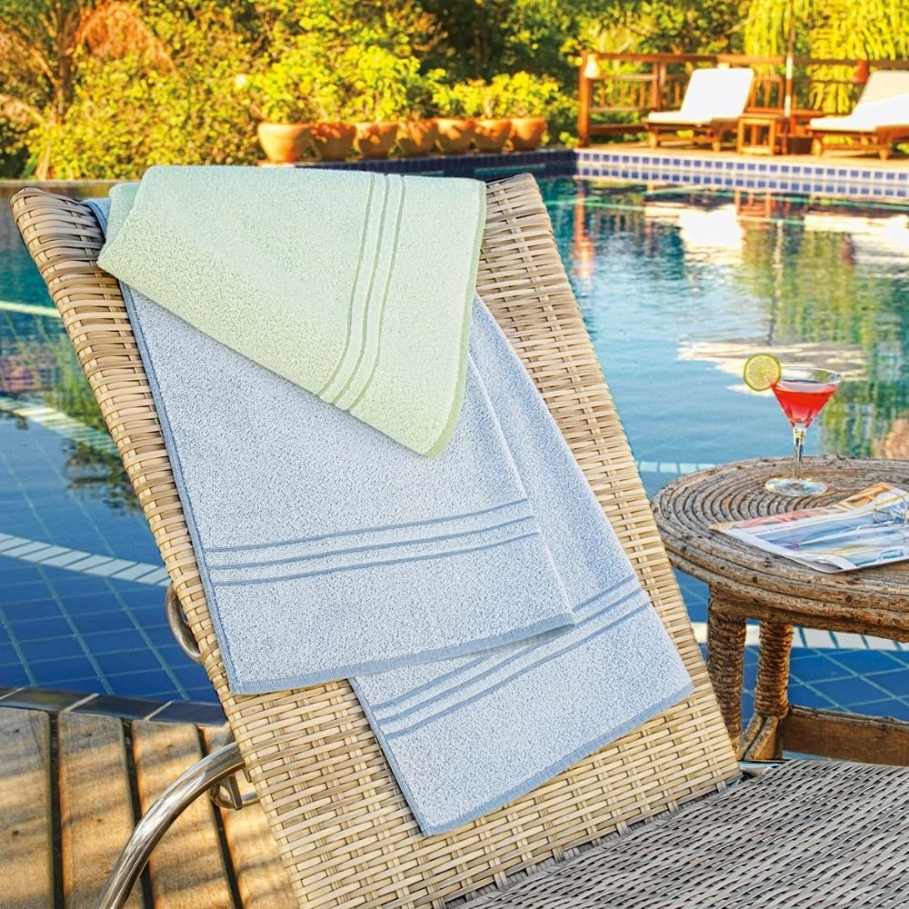 Kit com 10 Toalhas de Banho Hotel Linha Roma Piscina 70 x 135 cm Teka ...