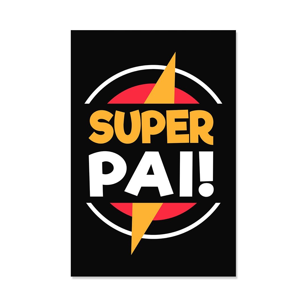 Placa Decorativa Frase Super Pai | MadeiraMadeira