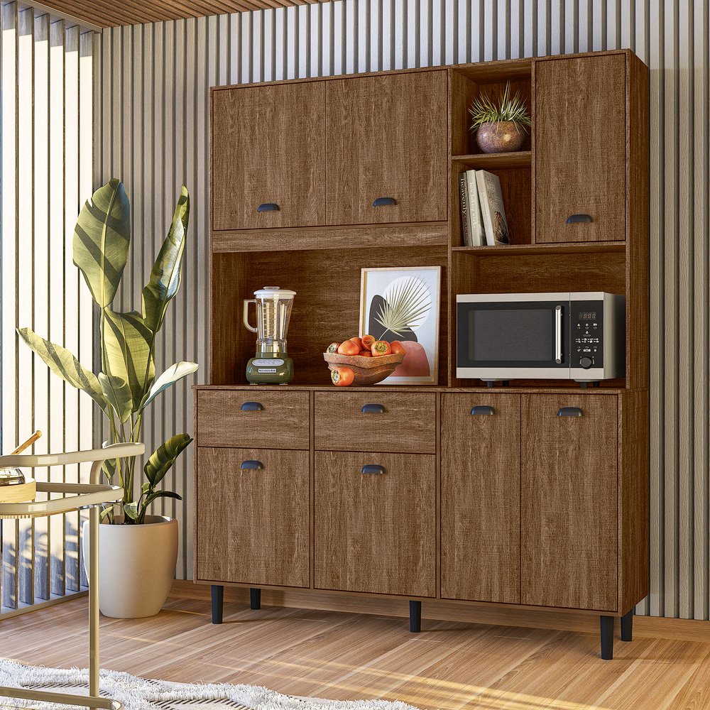 Kit Cozinha Débora com 7 Portas e 2 Gavetas Évora | MadeiraMadeira